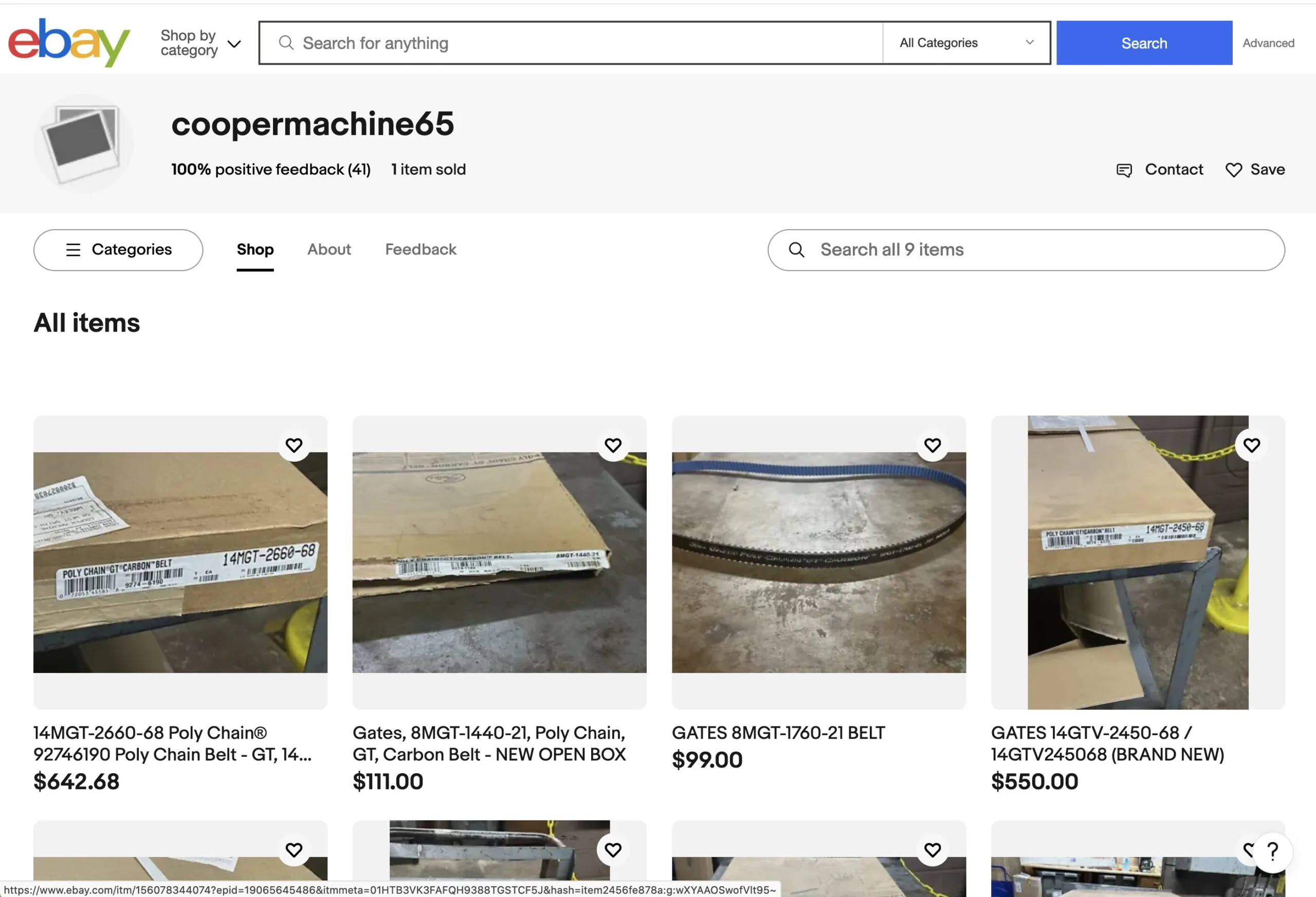 New EBAY Store - Cooper Machine Company